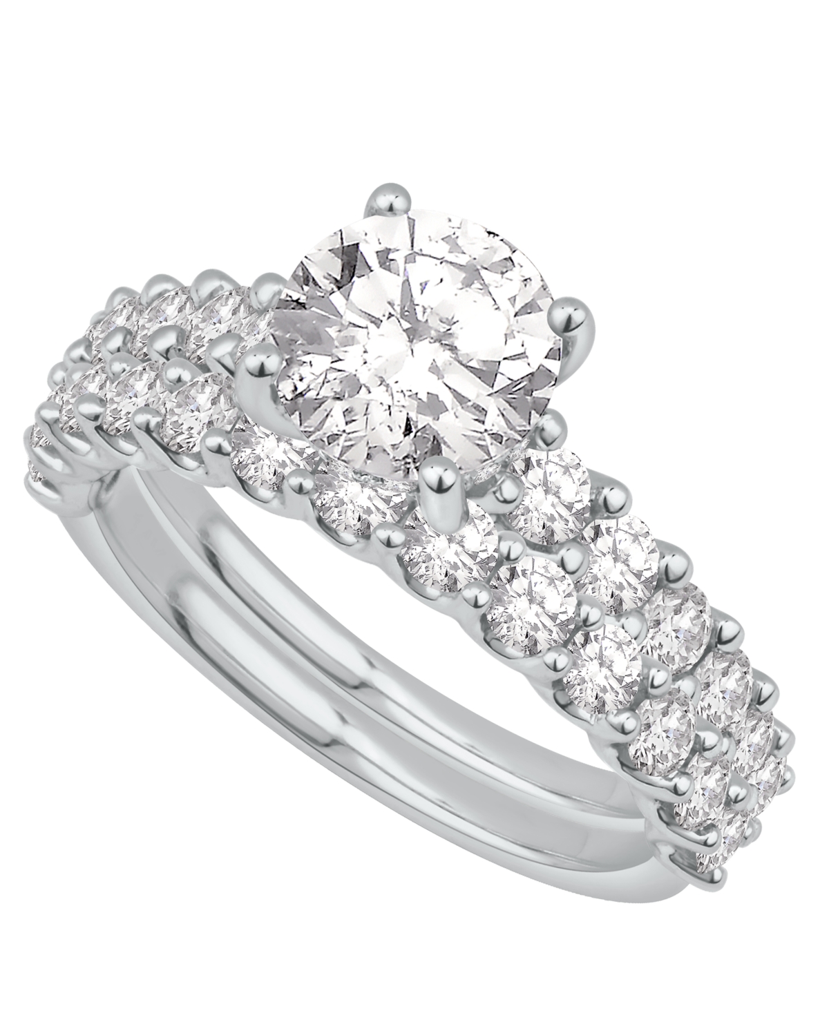 Click here for Macys Diamond Solitaire Plus Ring (3 ct. t.w.) in... prices