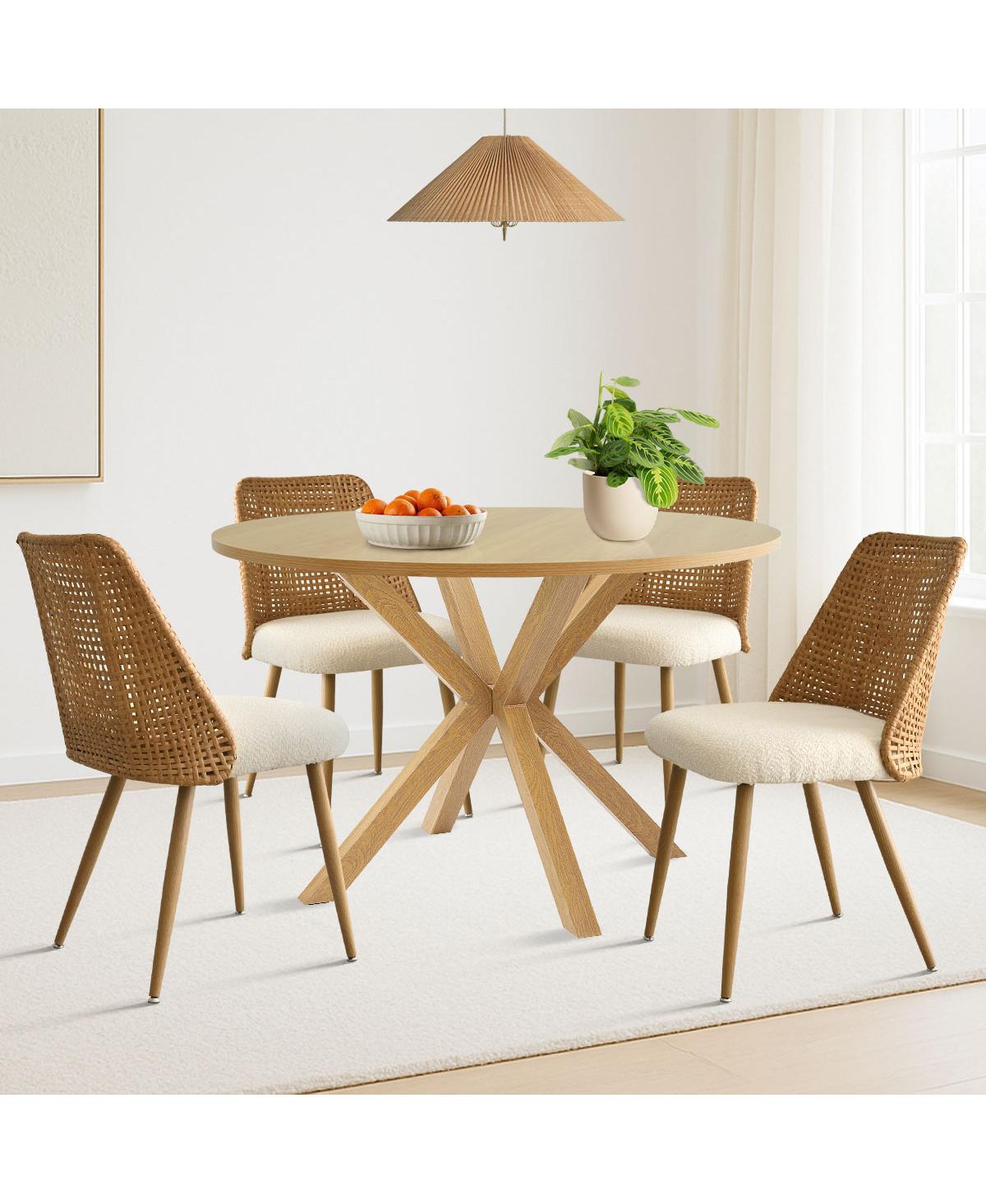 Click here for Maison Boucle 5-Piece Round Glass Dining Set  Mode... prices