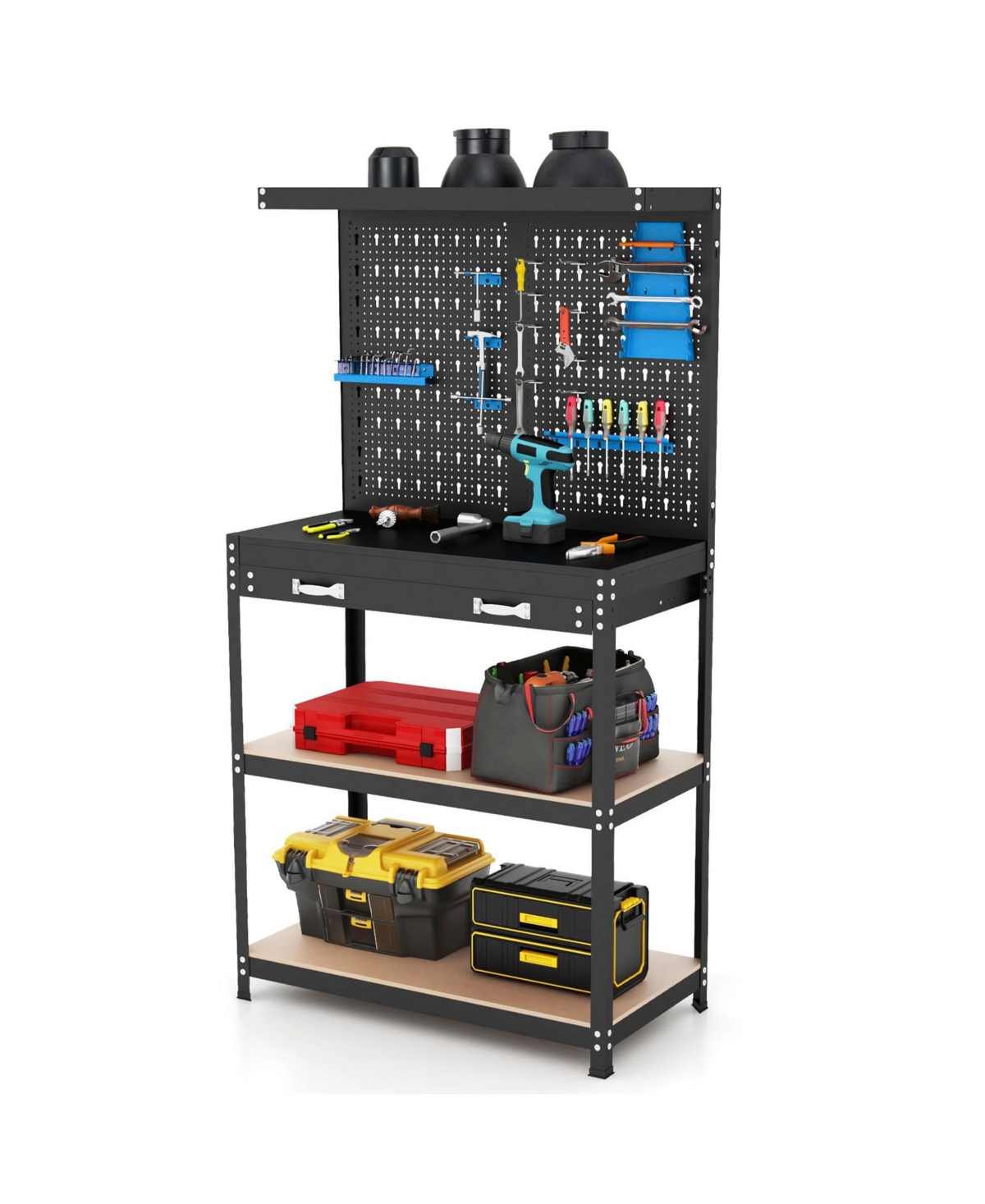 Click here for Sugift Tool Storage Workbench with Pegboard with 1... prices