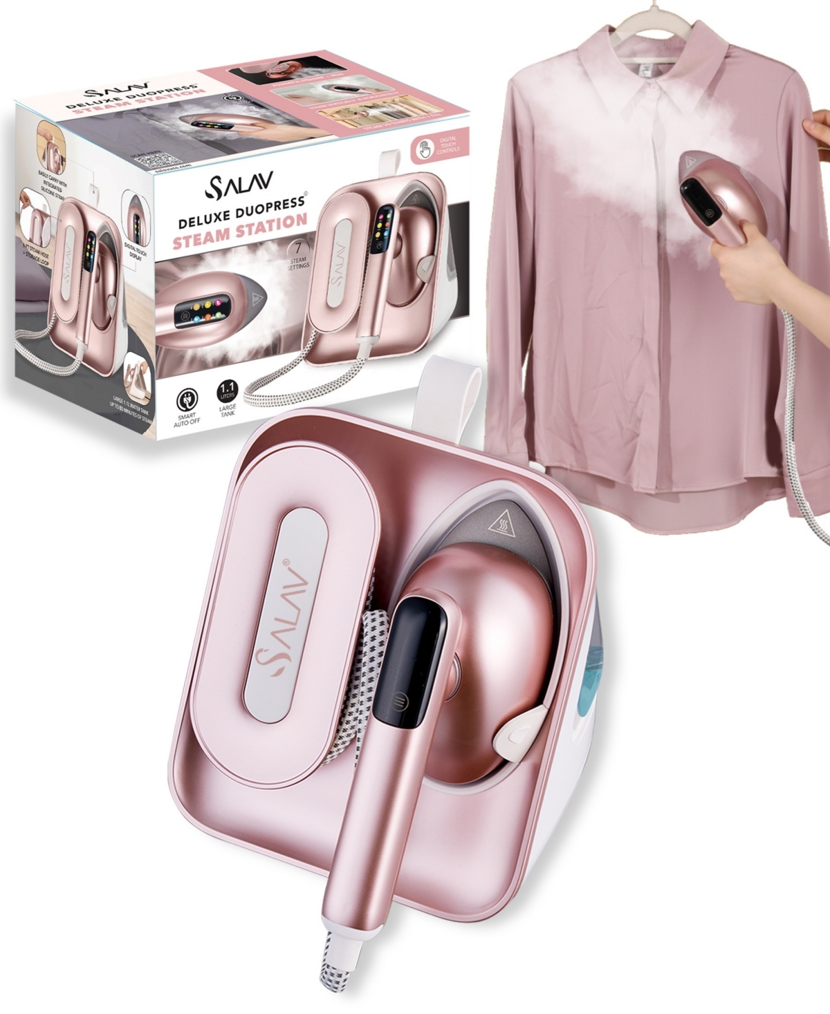 Click here for Salav Deluxe Duopress Steam Station - Rose Gold prices