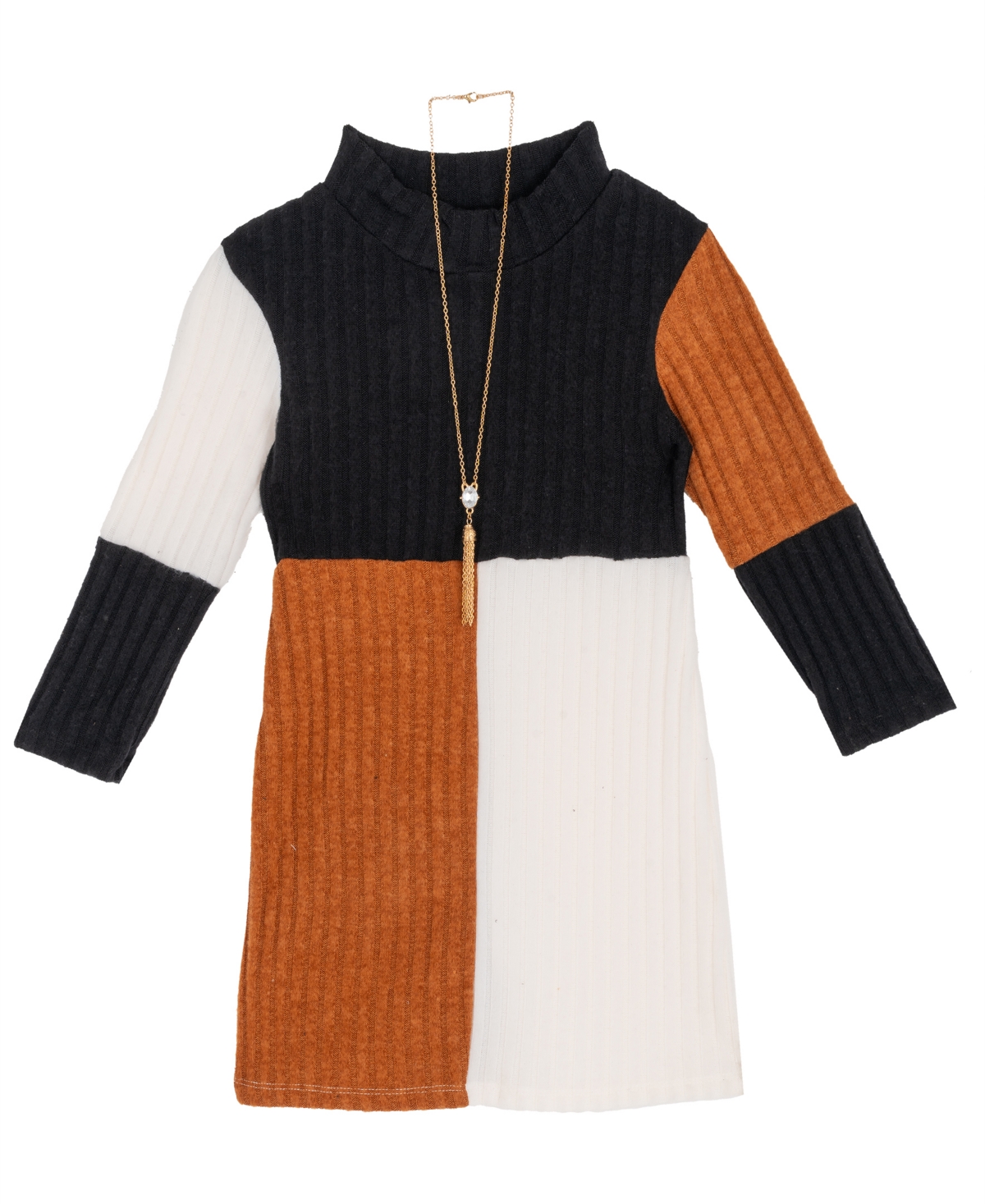 Click here for Rare Editions Girls 4T-6X Colorblock Turtleneck Dr... prices