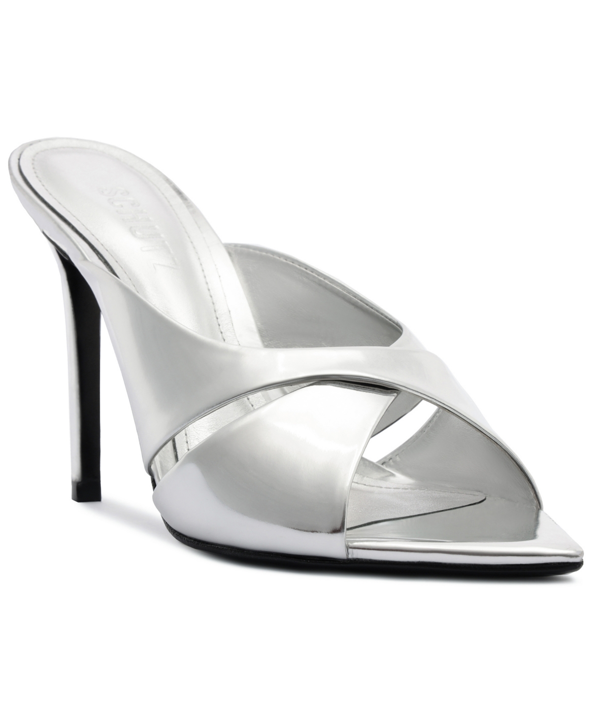 Click here for Schutz Womens Maxine Stiletto Mule Sandals - Silve... prices