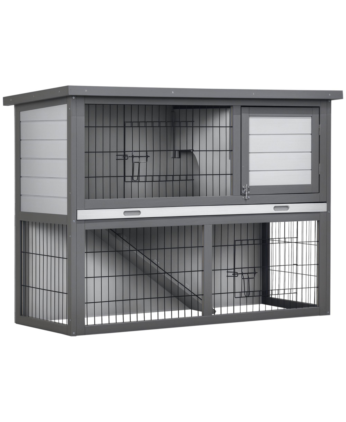 Click here for PawHut 42.5 L Wooden Rabbit Hutch Outdoor Bunny Ca... prices