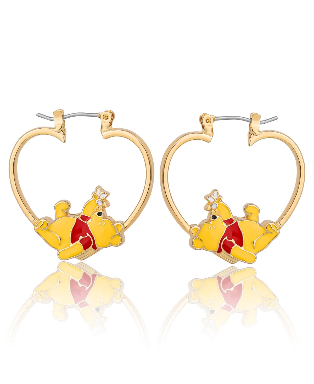 Click here for Disney Winnie the Pooh Heart Hoop Earrings  Gold-T... prices
