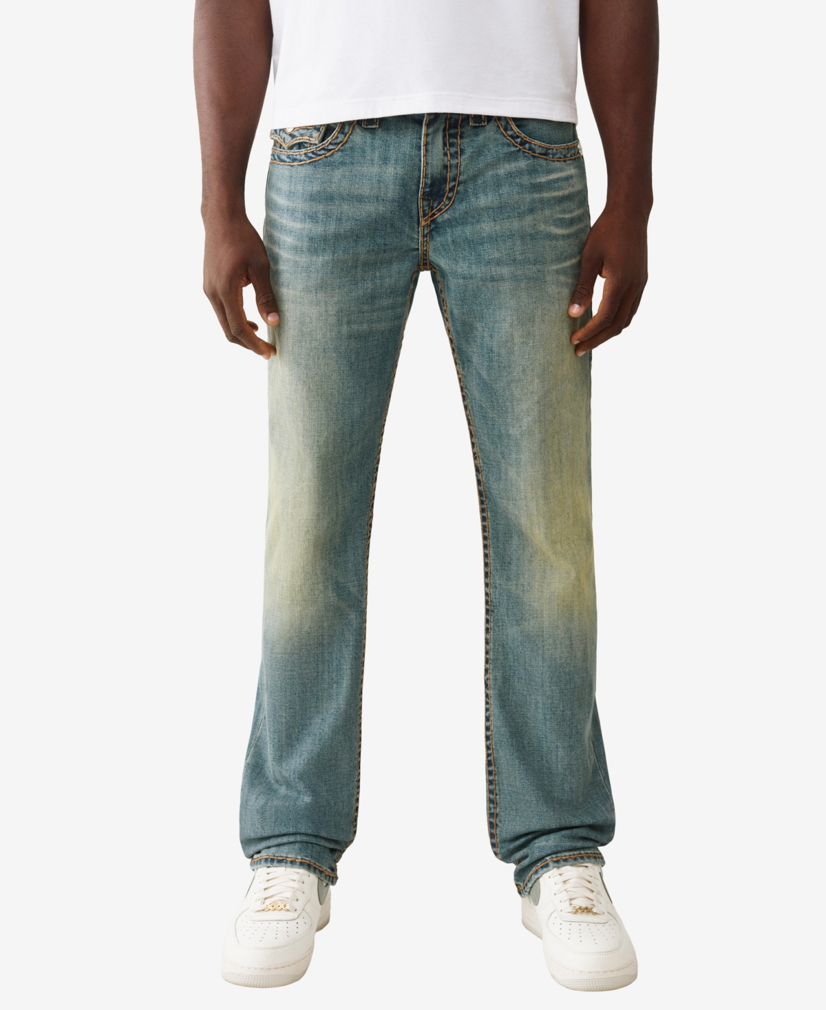Click here for True Religion Mens Ricky Super Straight-Fit Jeans... prices