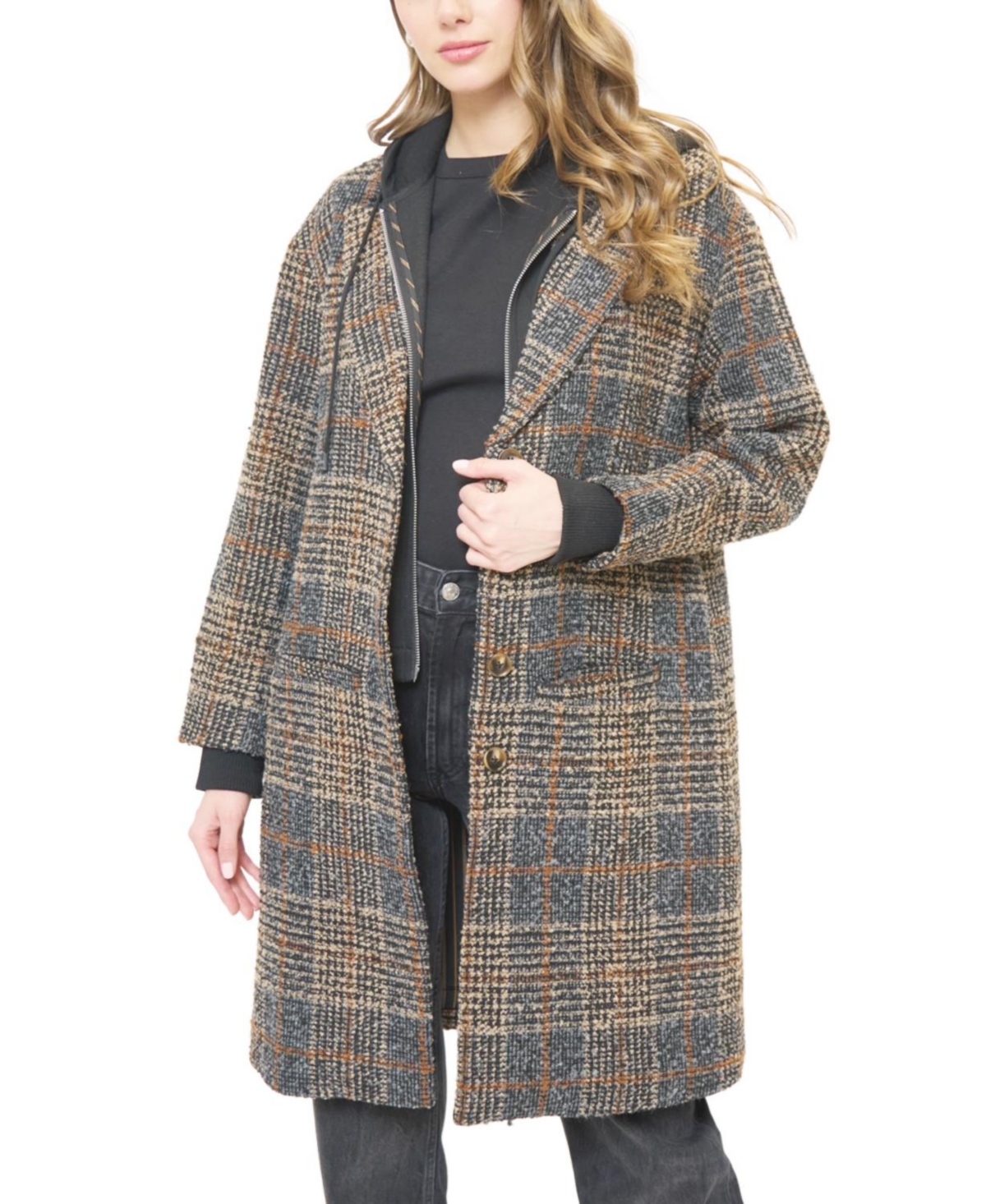 Click here for Central Park West Womens Daphne Dickey Coat - Plai... prices