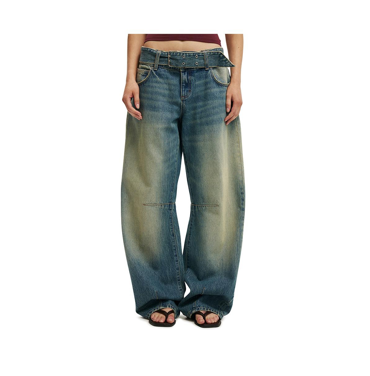 Click here for Cotton On Womens Low Barrel Jean - Vertigo blue prices