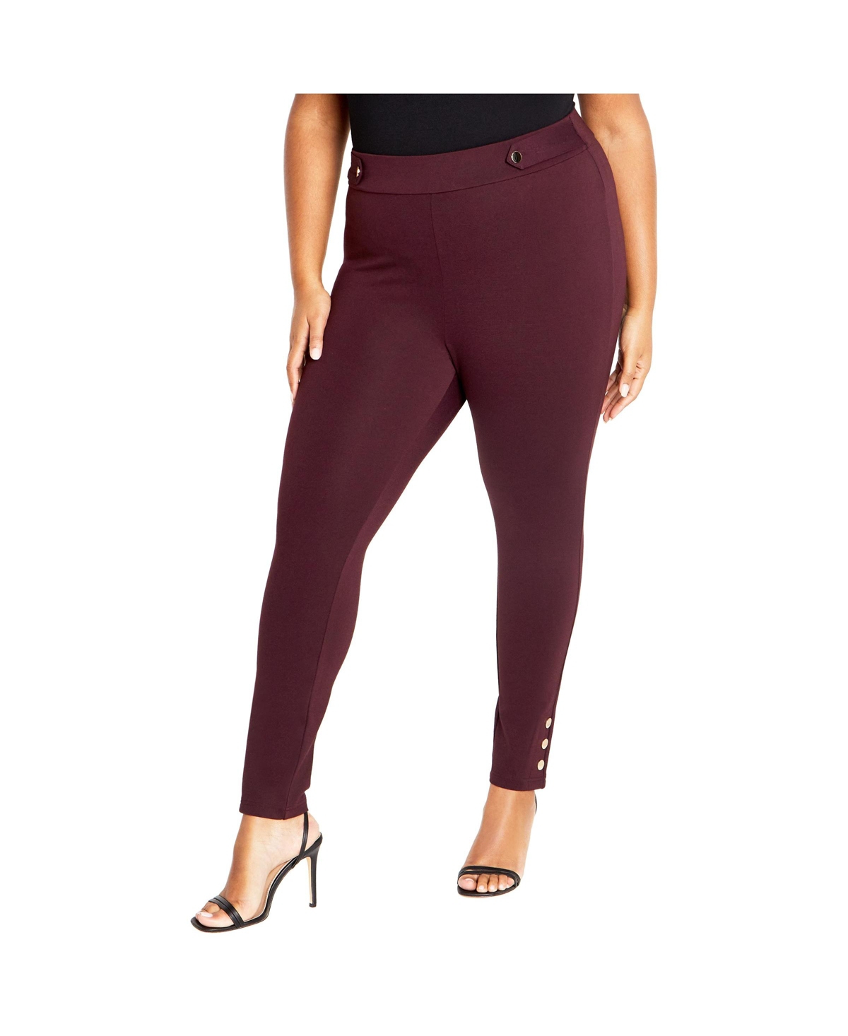 Click here for City Chic Womens Party Fever Pant - Oxblood prices