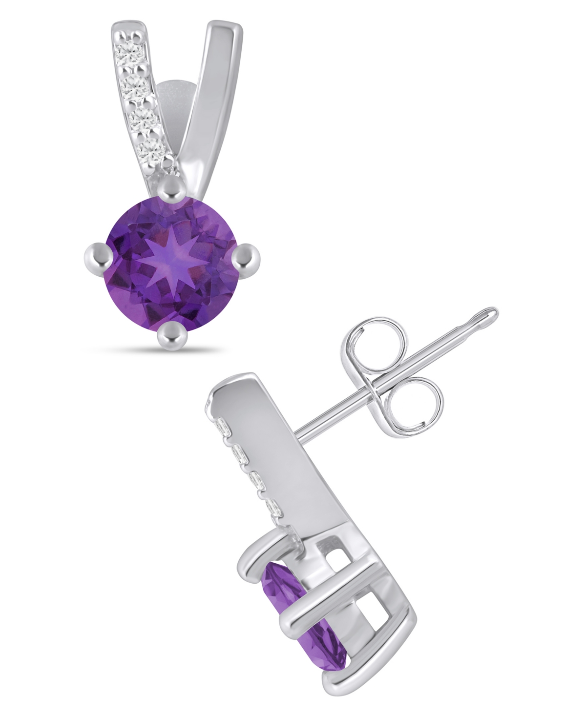 Click here for Macys Gemstone and Diamond Earrings (1/20 ct. t.w.... prices