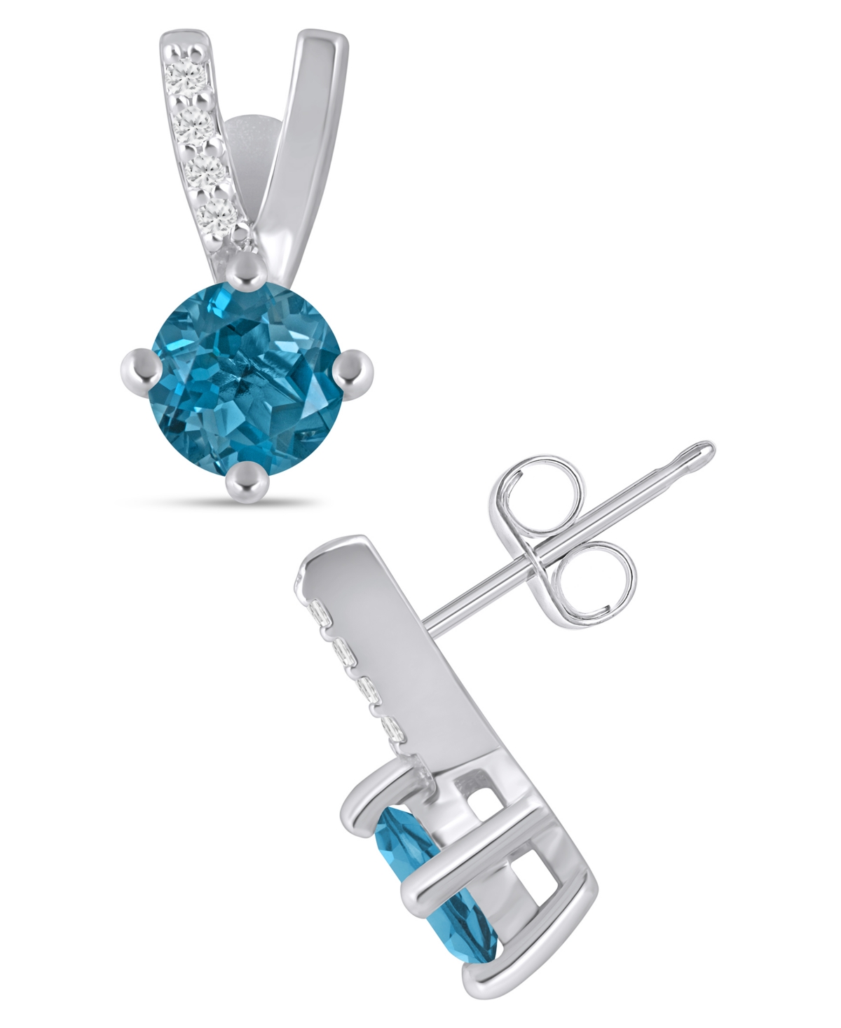 Click here for Macys Gemstone and Diamond Earrings (1/20 ct. t.w.... prices