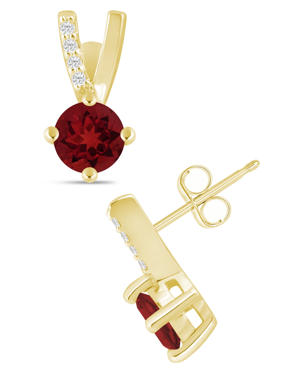 Click here for Macys Gemstone and Diamond Earrings (1/20 ct. t.w.... prices