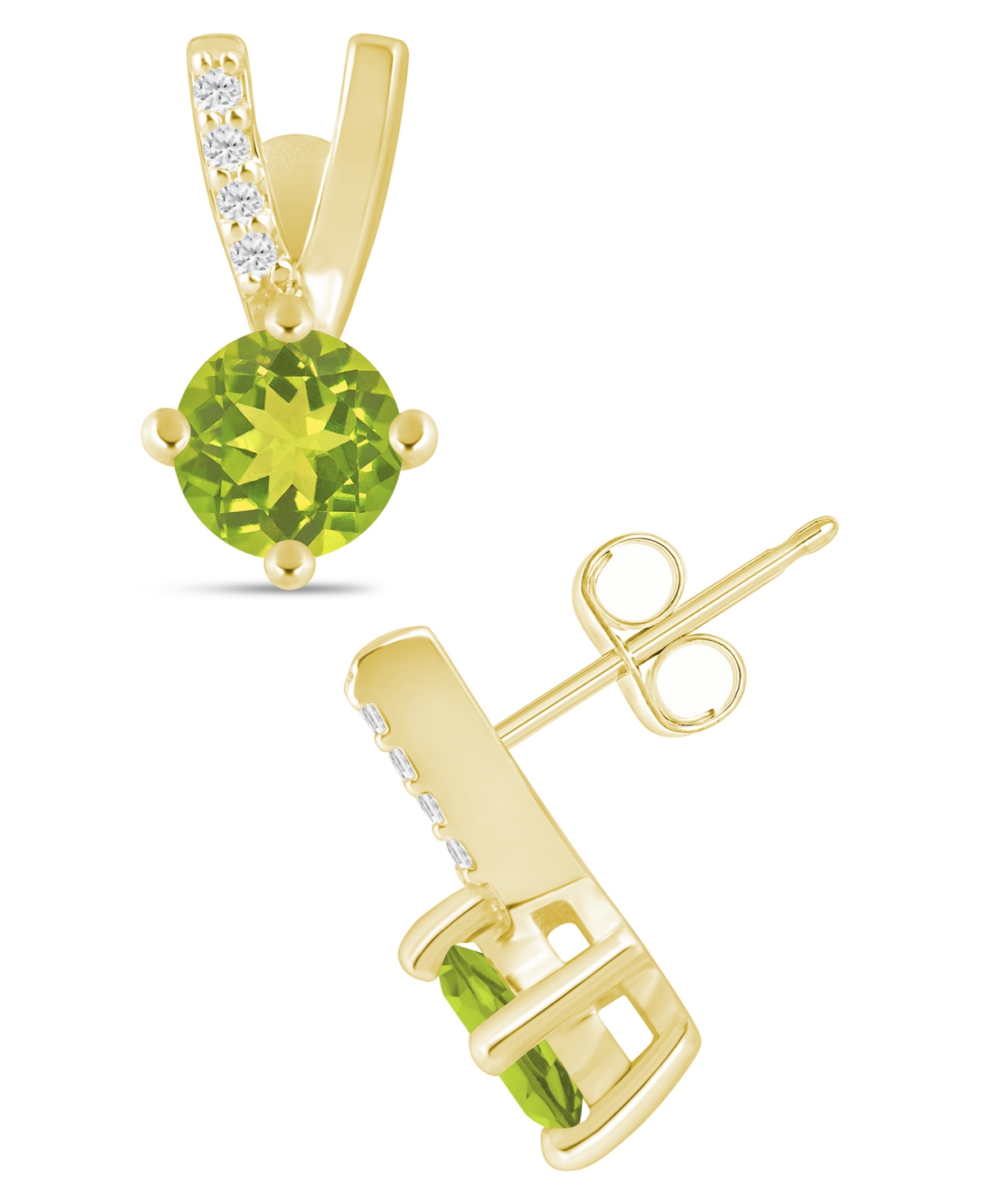 Click here for Macys Gemstone and Diamond Earrings (1/20 ct. t.w.... prices