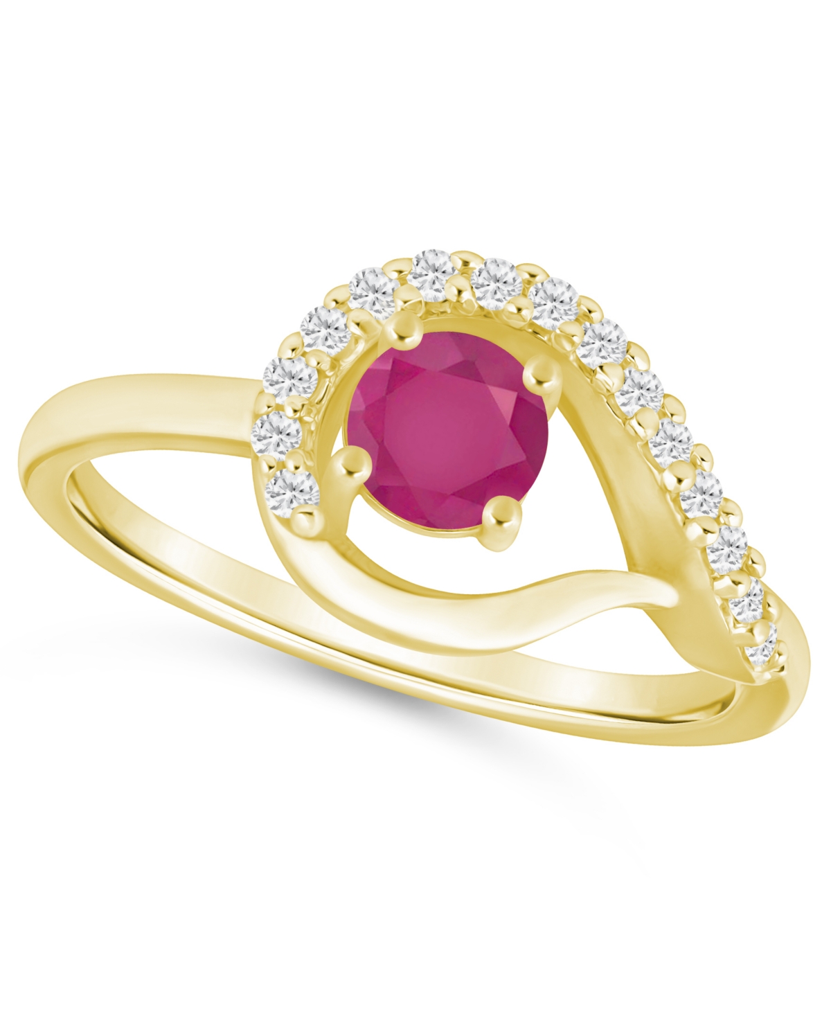 Click here for Macys Gemstone and Diamond Ring (1/6 ct. t.w.) in... prices