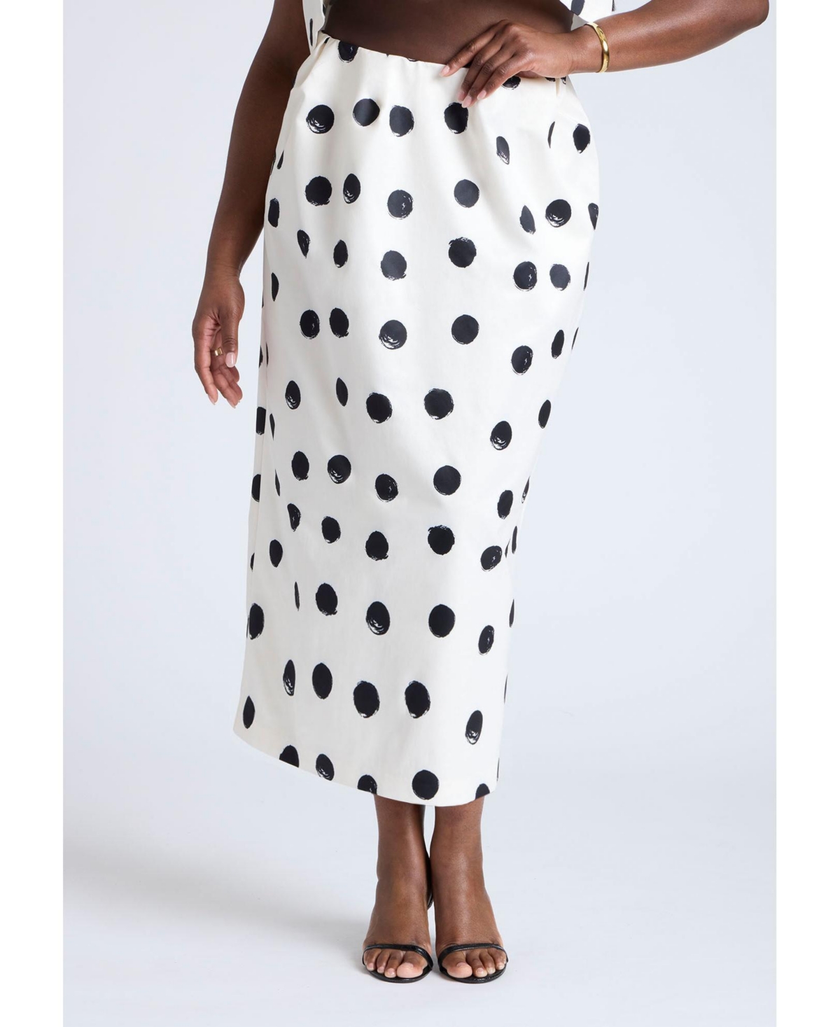 Click here for Eloquii Womens Printed Column Skirt - Paint dot prices