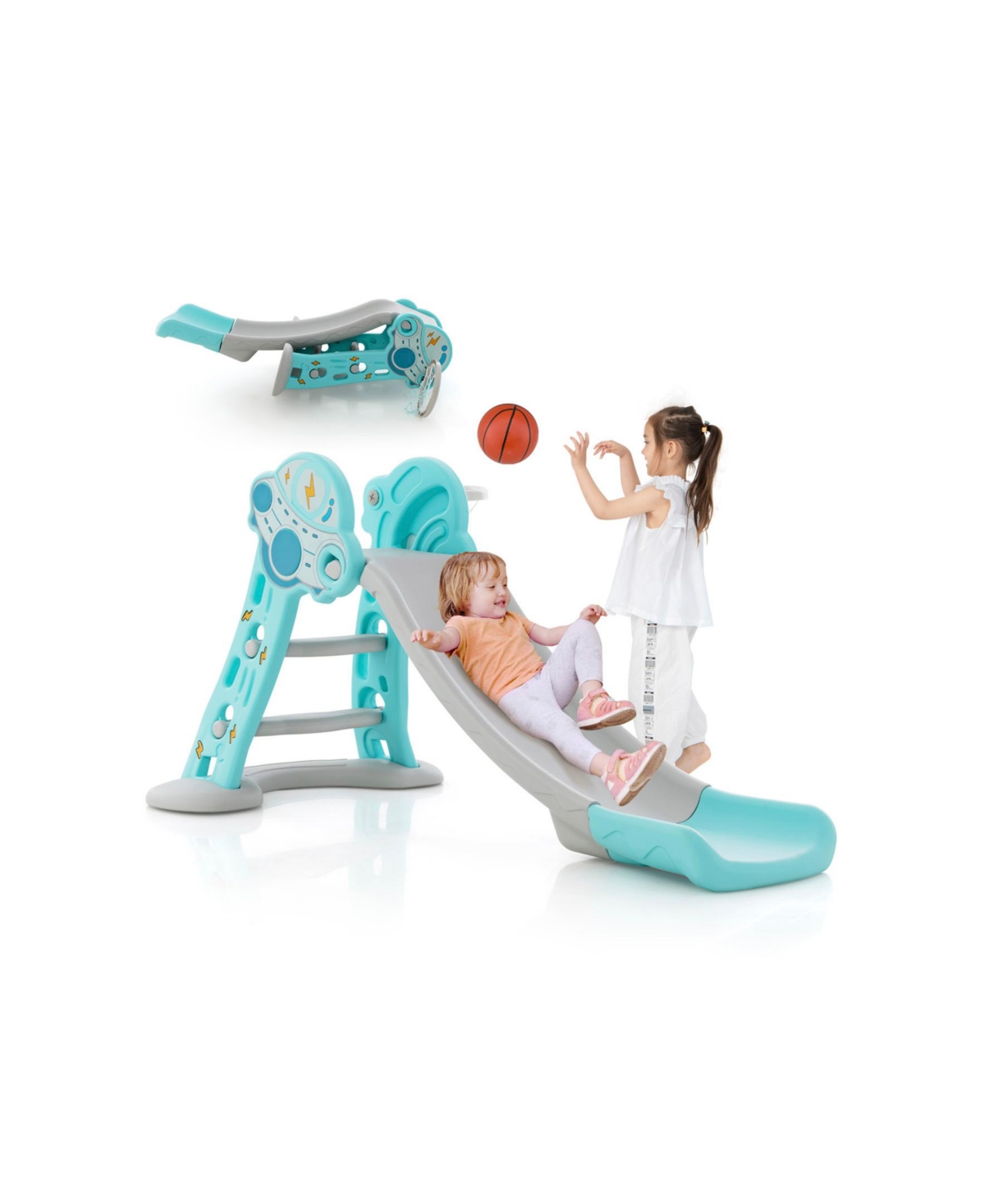 Click here for Sugif 3-in-1 Folding Slide Playset with Basketball... prices