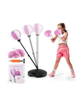 SUGIFT Kids Adjustable Stand Punching Bag Toy Set with Boxing Glove and ...