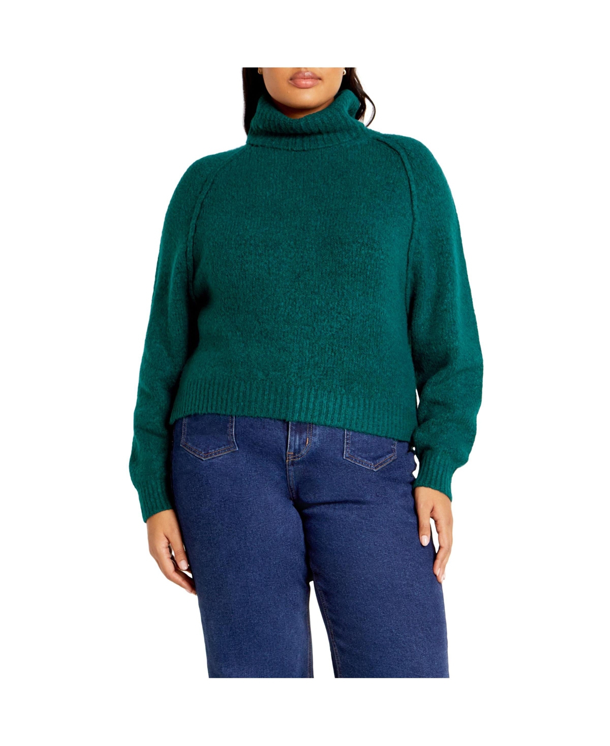 Click here for City Chic Womens Untamed Sweater - Teal prices