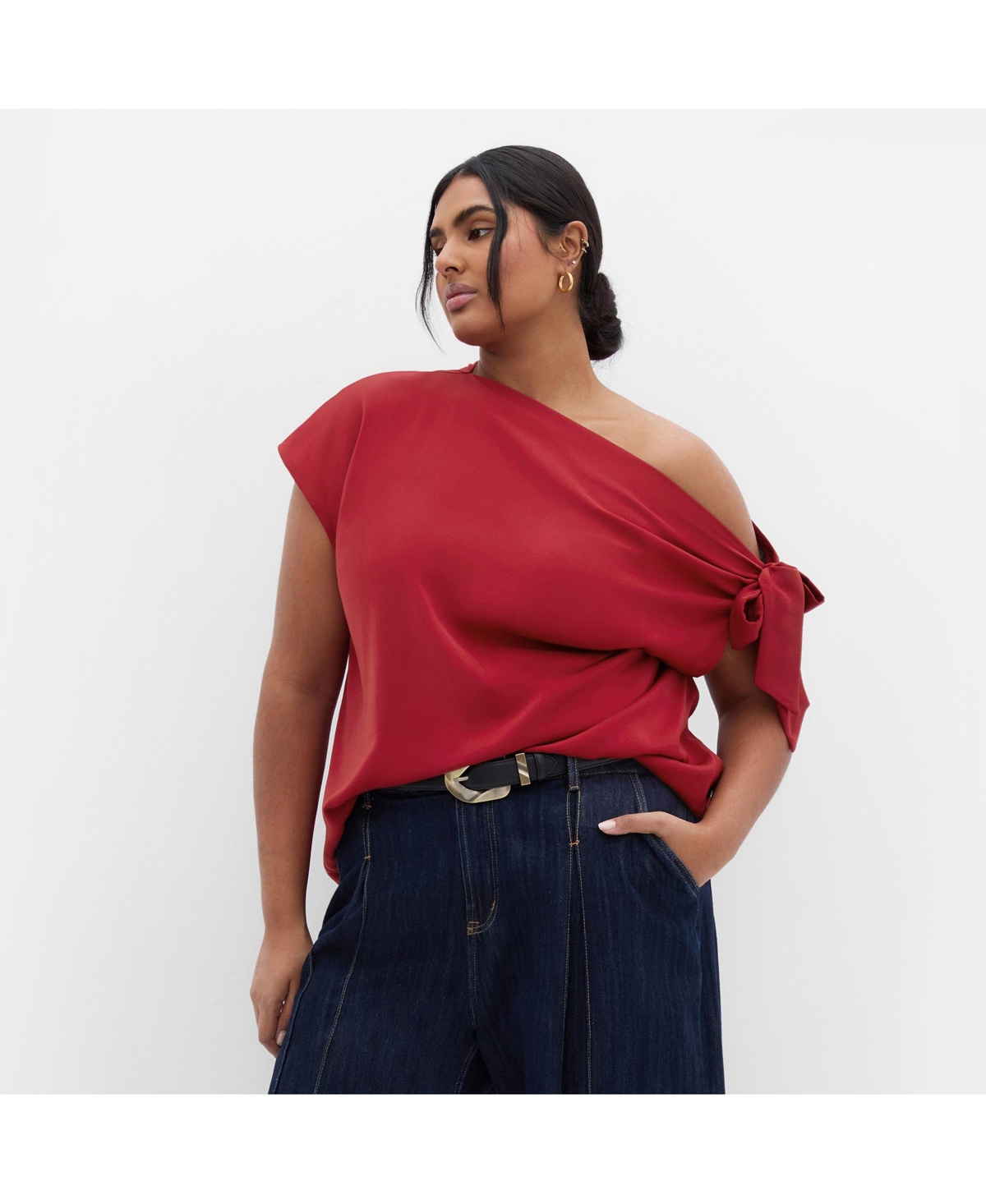 Click here for City Chic Womens Elisa Top - Cherry red prices