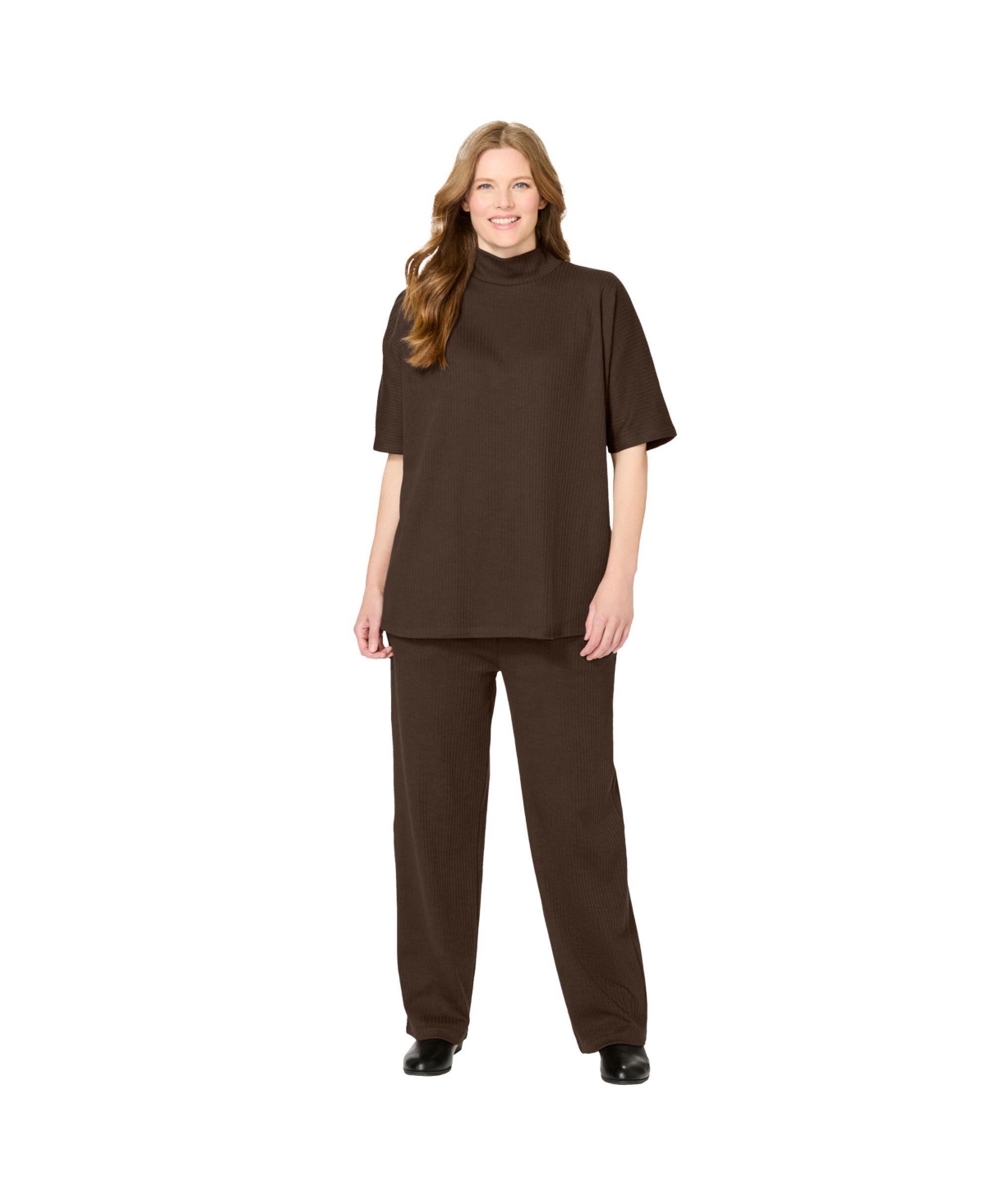 Click here for Woman Within Womens Within Ribbed-Knit Pant Set -... prices