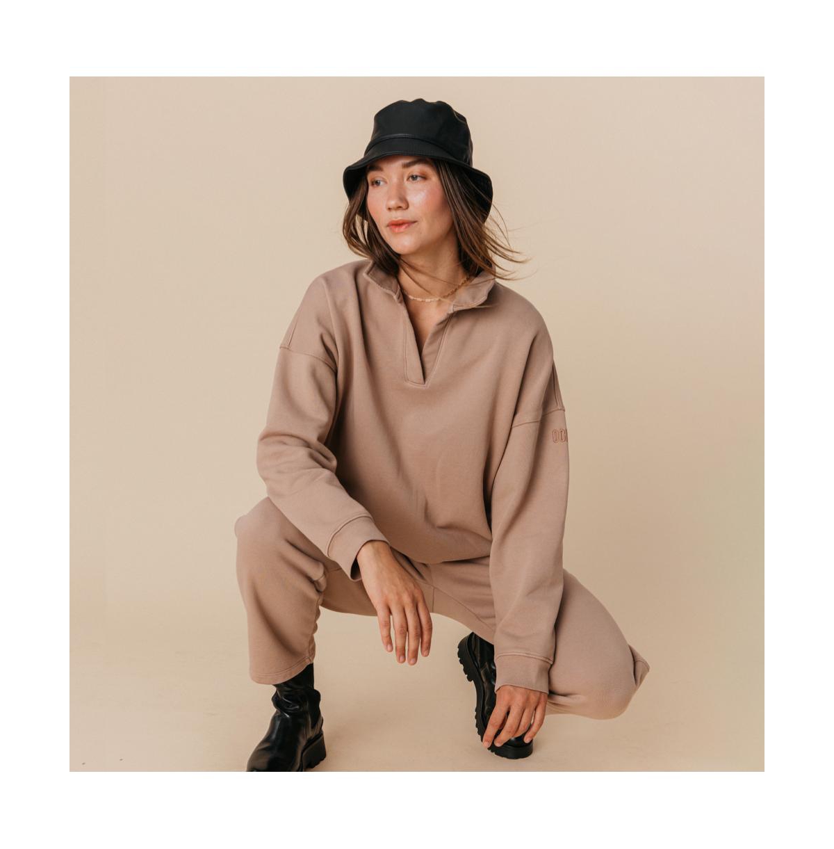 Click here for Ocio Womens Organic Cotton Teddy Polo Crew - Fawn prices