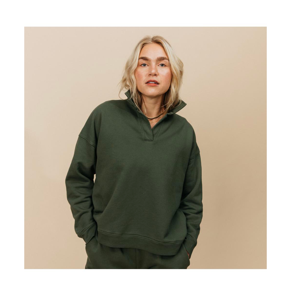 Click here for Ocio Womens Organic Cotton Teddy Polo Crew - Spruc... prices