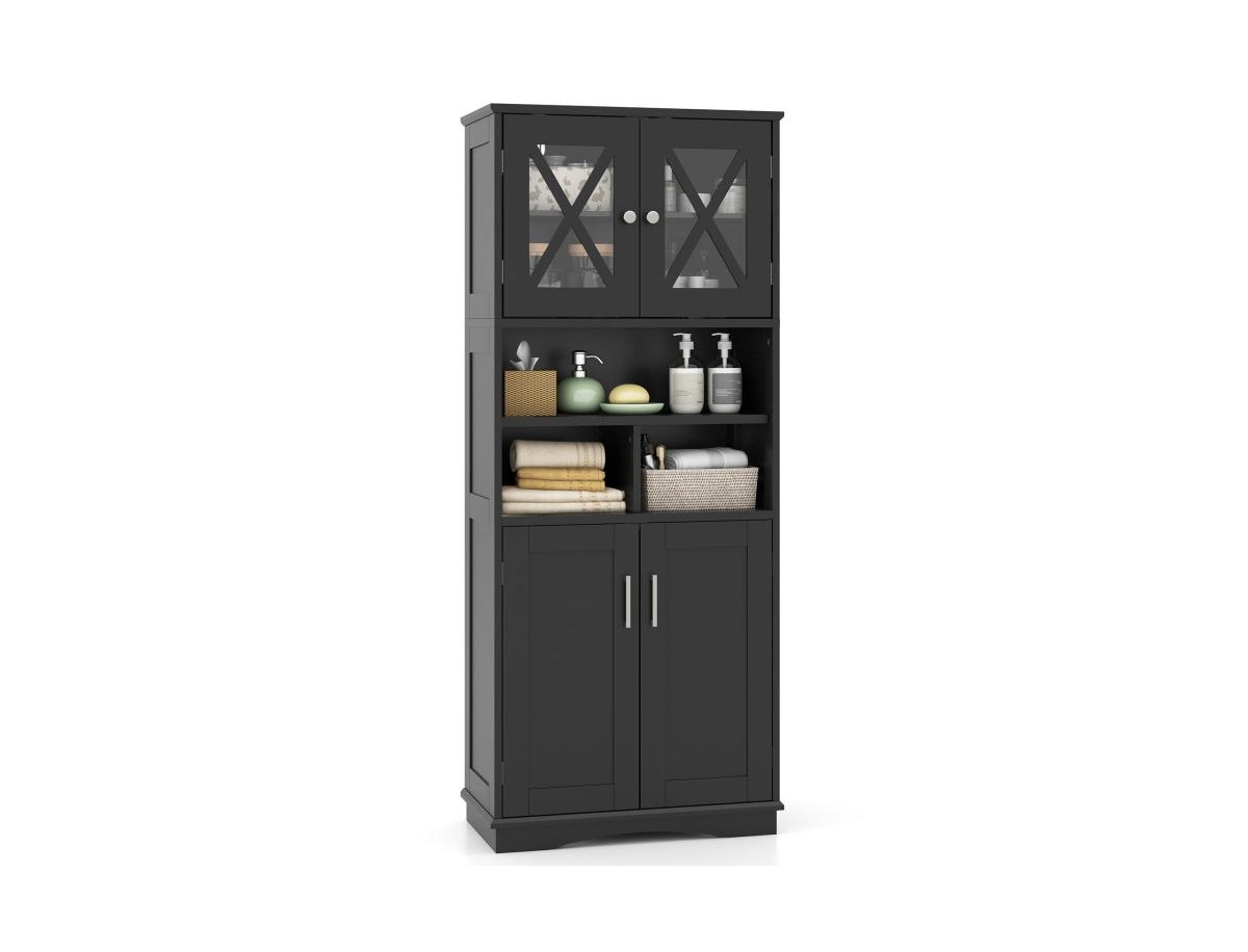 Click here for Tall Floor-Standing Bathroom Cabinet with 3 Cubes... prices