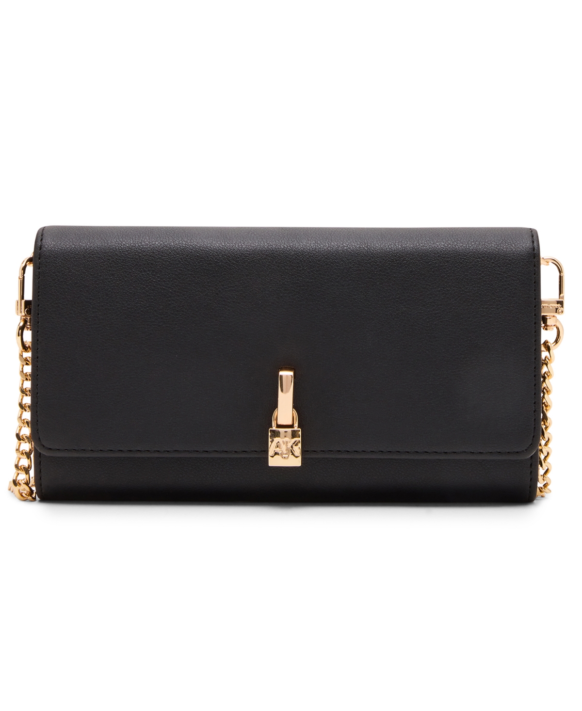 Click here for Anne Klein Wallet on Chain with Lock Charm - Black prices