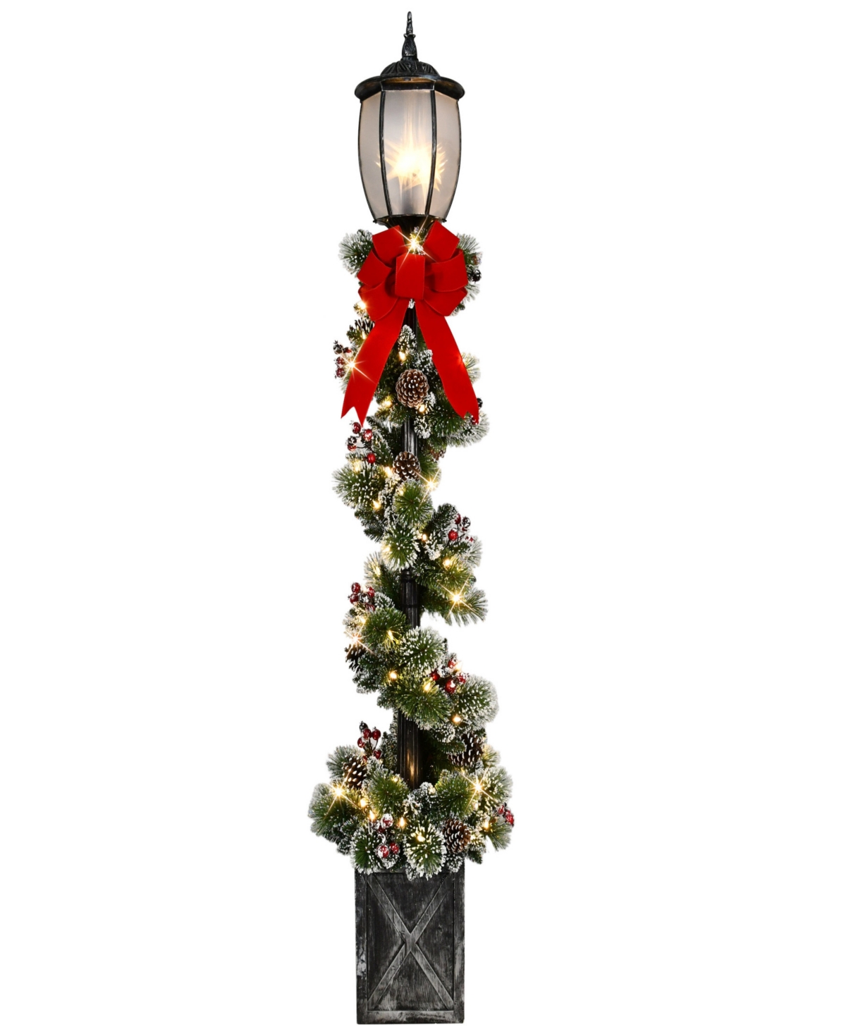 Click here for Puleo International 7 Pre-Lit Lamp Post Christmas... prices