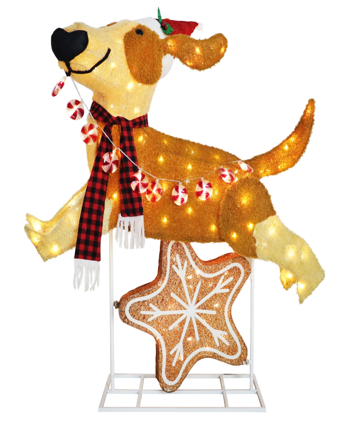 Click here for Puleo International 4 Pre-Lit Outdoor Puppy Christ... prices