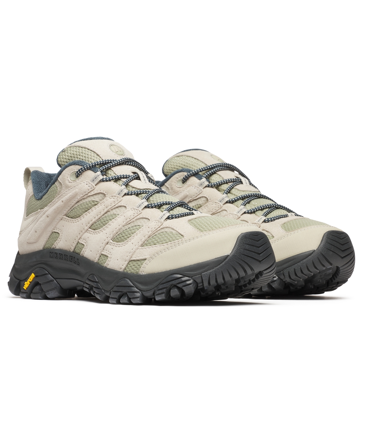 Click here for Merrell Mens Moab 3 Round Toe Leather Shoes - Talc prices
