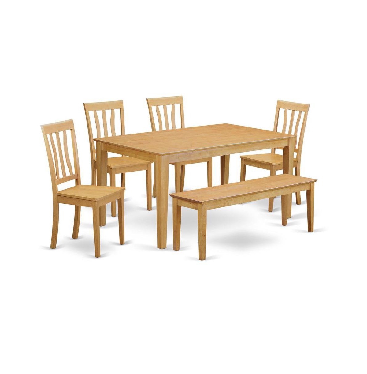 Click here for East West Furniture 6 Pc Table and chair set - Kit... prices