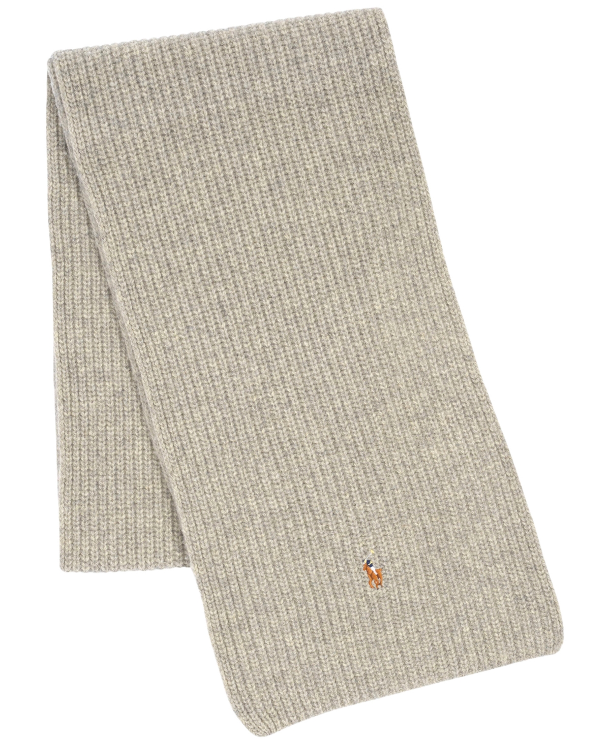 Click here for Polo Ralph Lauren Mens Signature Knit Scarf - Gray prices