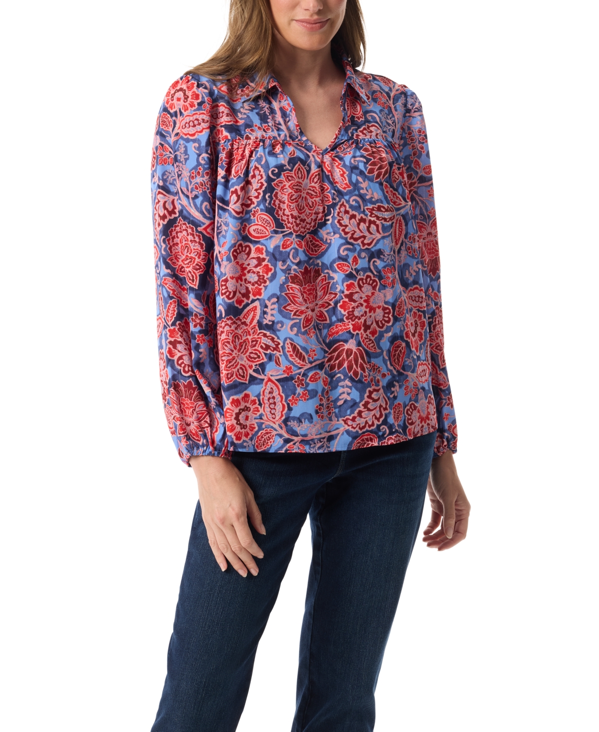 Click here for Gloria Vanderbilt Womens Carmen Long-Sleeve Woven... prices
