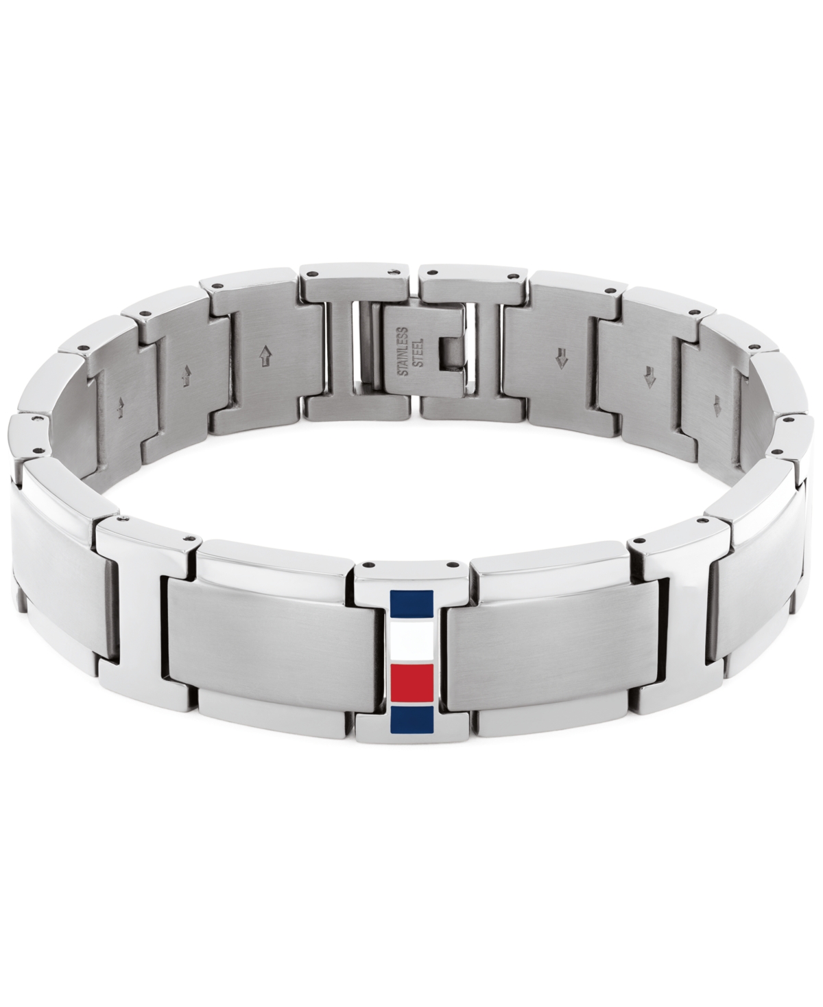 Click here for Tommy Hilfiger Mens Silver-Tone Stainless Steel Ad... prices