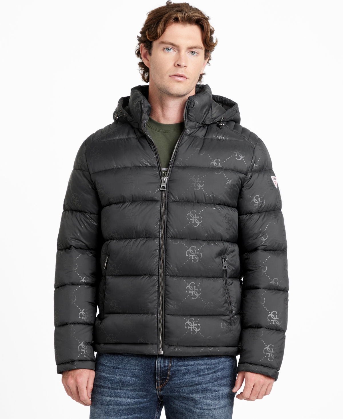 Click here for Guess Mens Adam Puffer Jacket with Removable Hood... prices