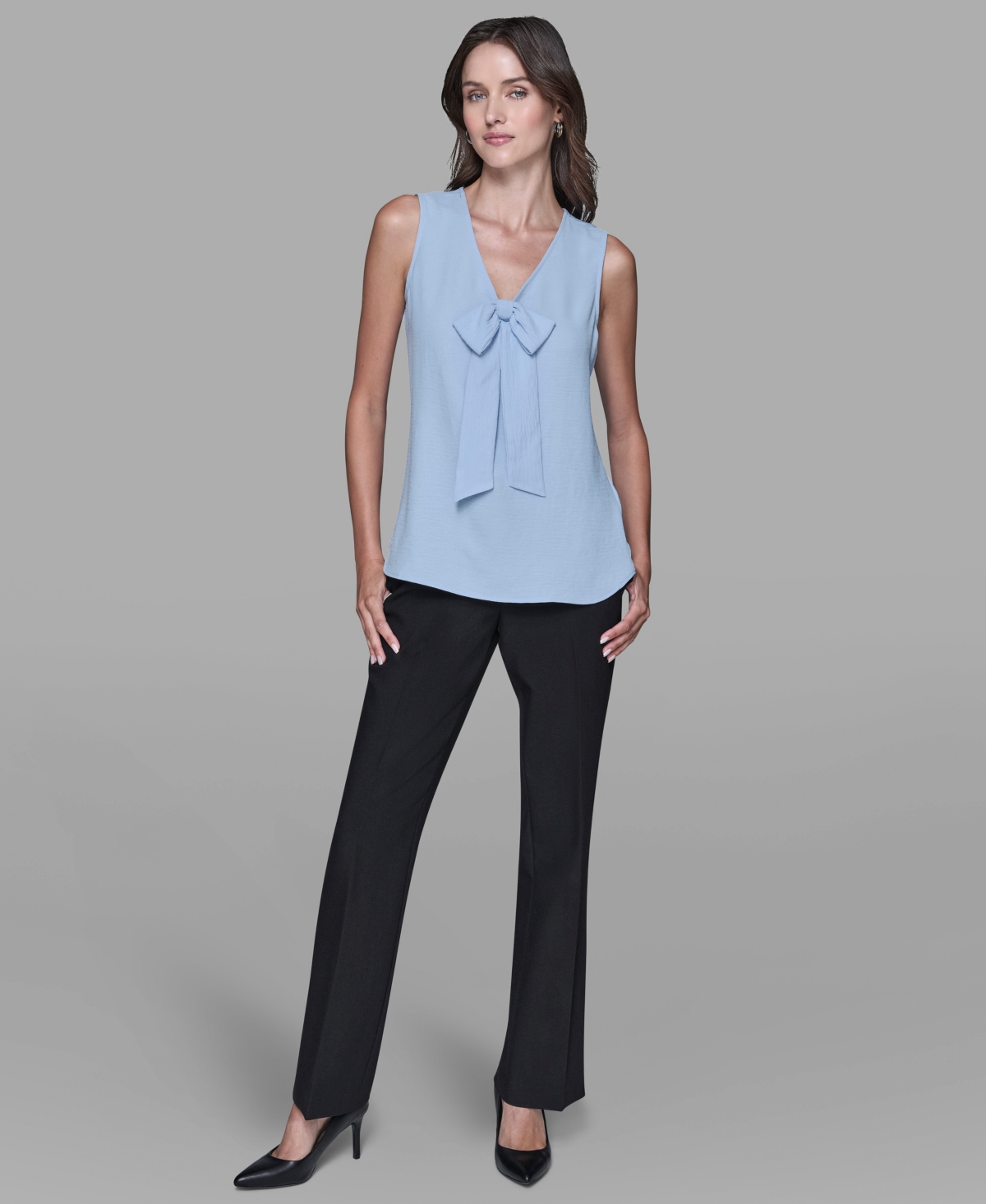 Click here for Karl Lagerfeld Paris Womens Sleeveless Bow Detail... prices