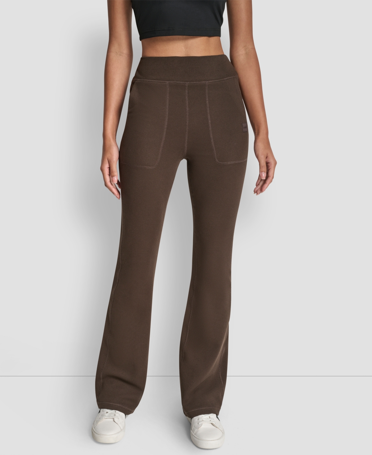 Click here for Dkny Womens Thermal High Waist Flare Pants - Espre... prices