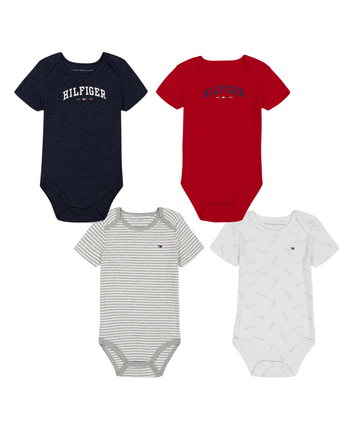 Click here for Tommy Hilfiger Baby Boy Bodysuits  4-Pack - Navy/R... prices