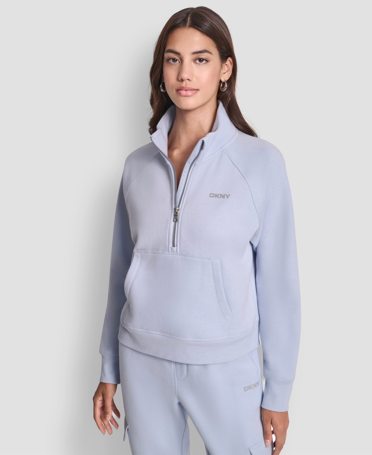 Click here for Dkny Sport Womens Studded-Logo Half-Zip Sweatshirt... prices