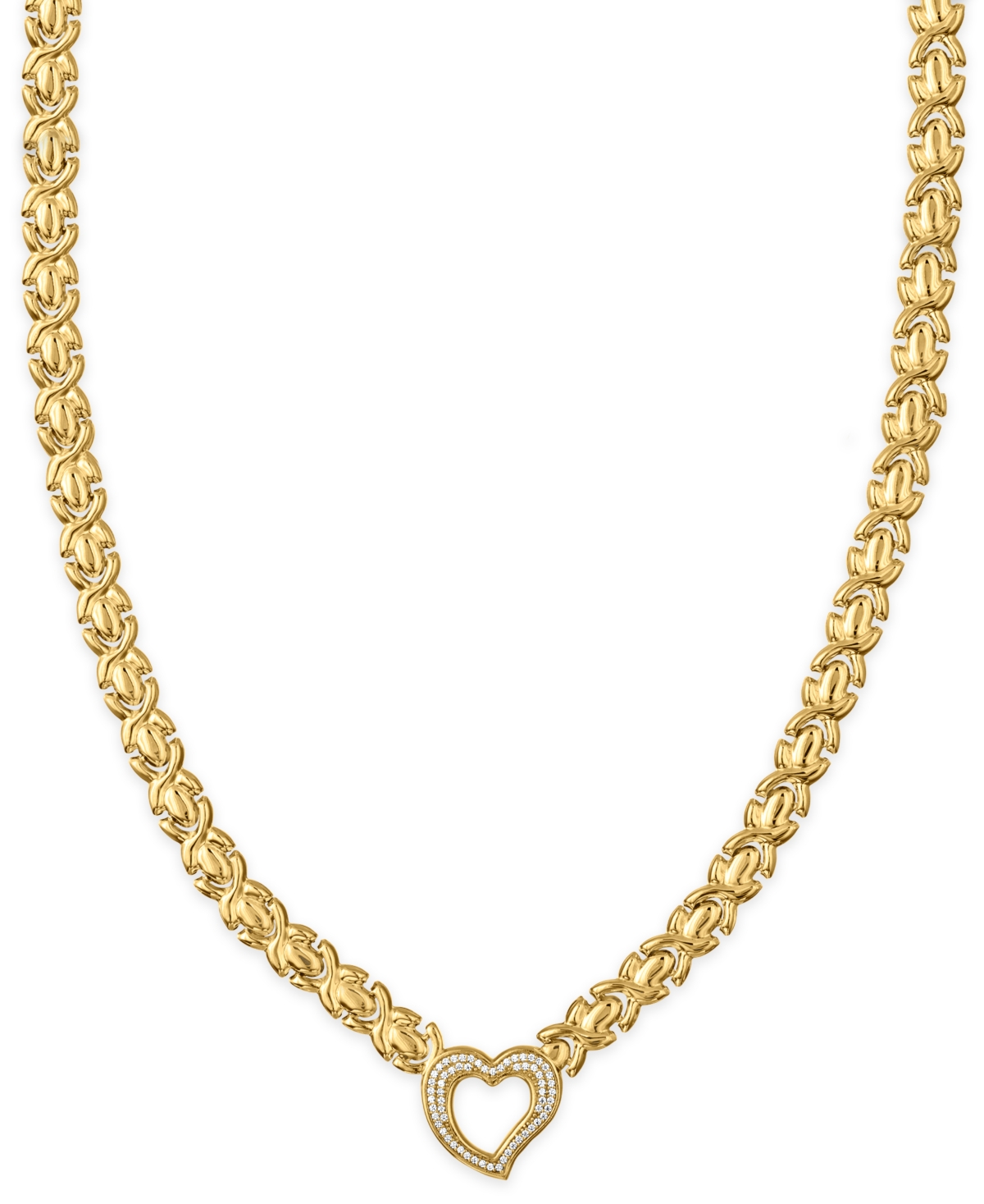 Click here for Macys Diamond Open Heart Necklace (1/3 ct. t.w.) i... prices