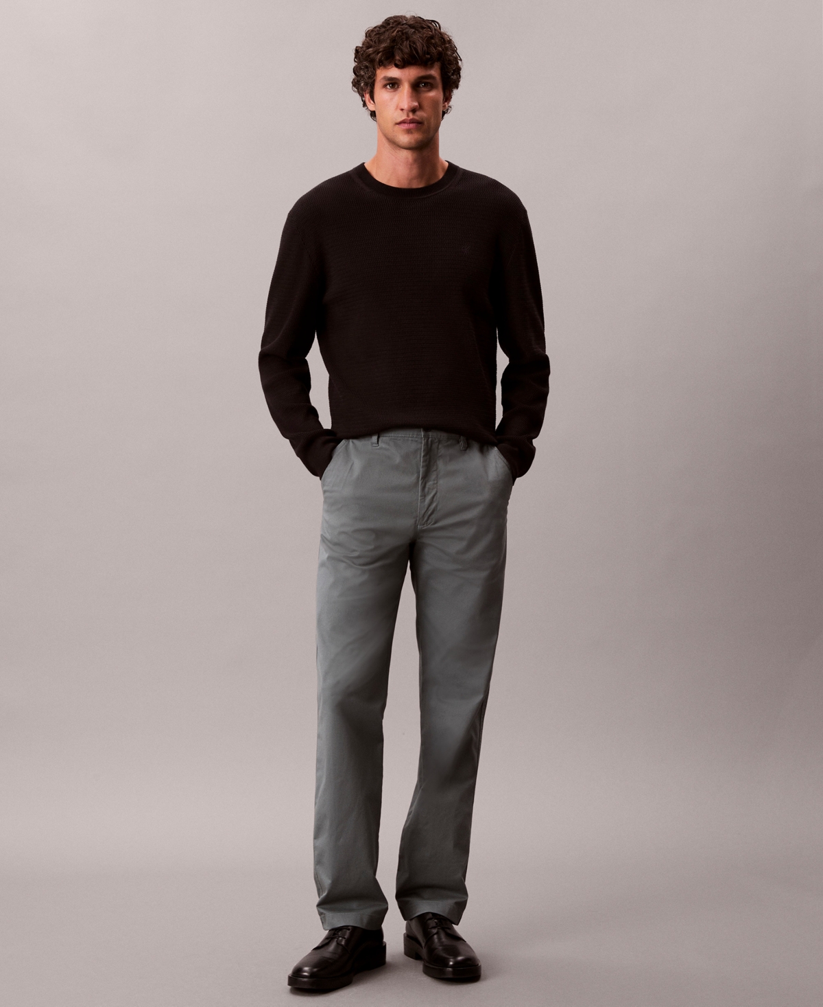Click here for Calvin Klein Mens Straight-Fit Chino Pants - Grani... prices
