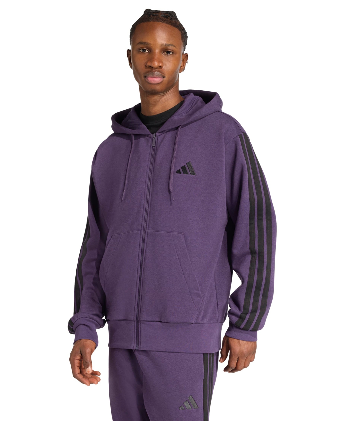 Click here for adidas Mens Regular-Fit 3-Stripes Full-Zip Fleece... prices