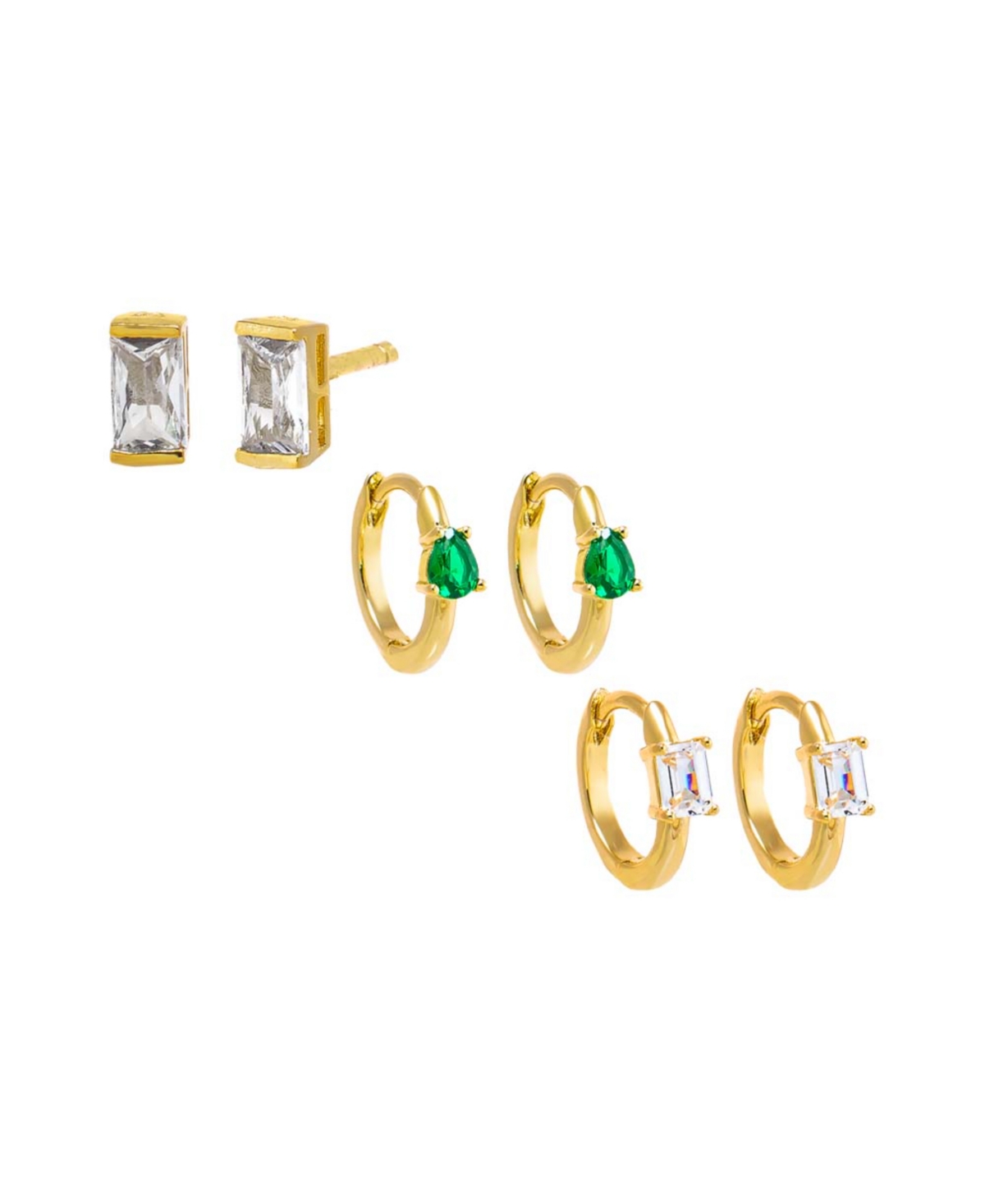 Click here for by Adina Eden A Touch Of Color Baguette Gold Plate... prices