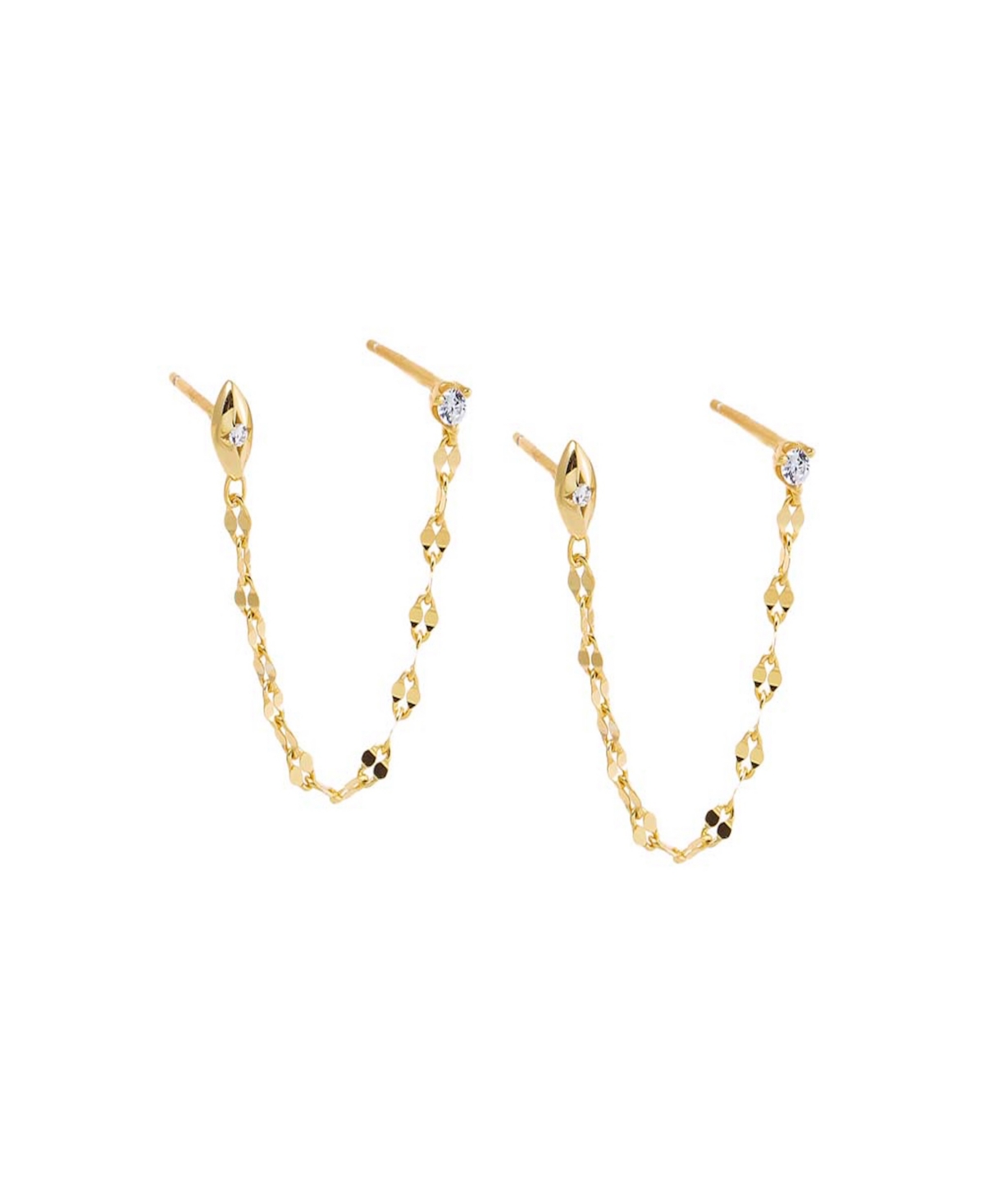 Click here for by Adina Eden Cubic Zirconia Gold Plated Flat Chai... prices