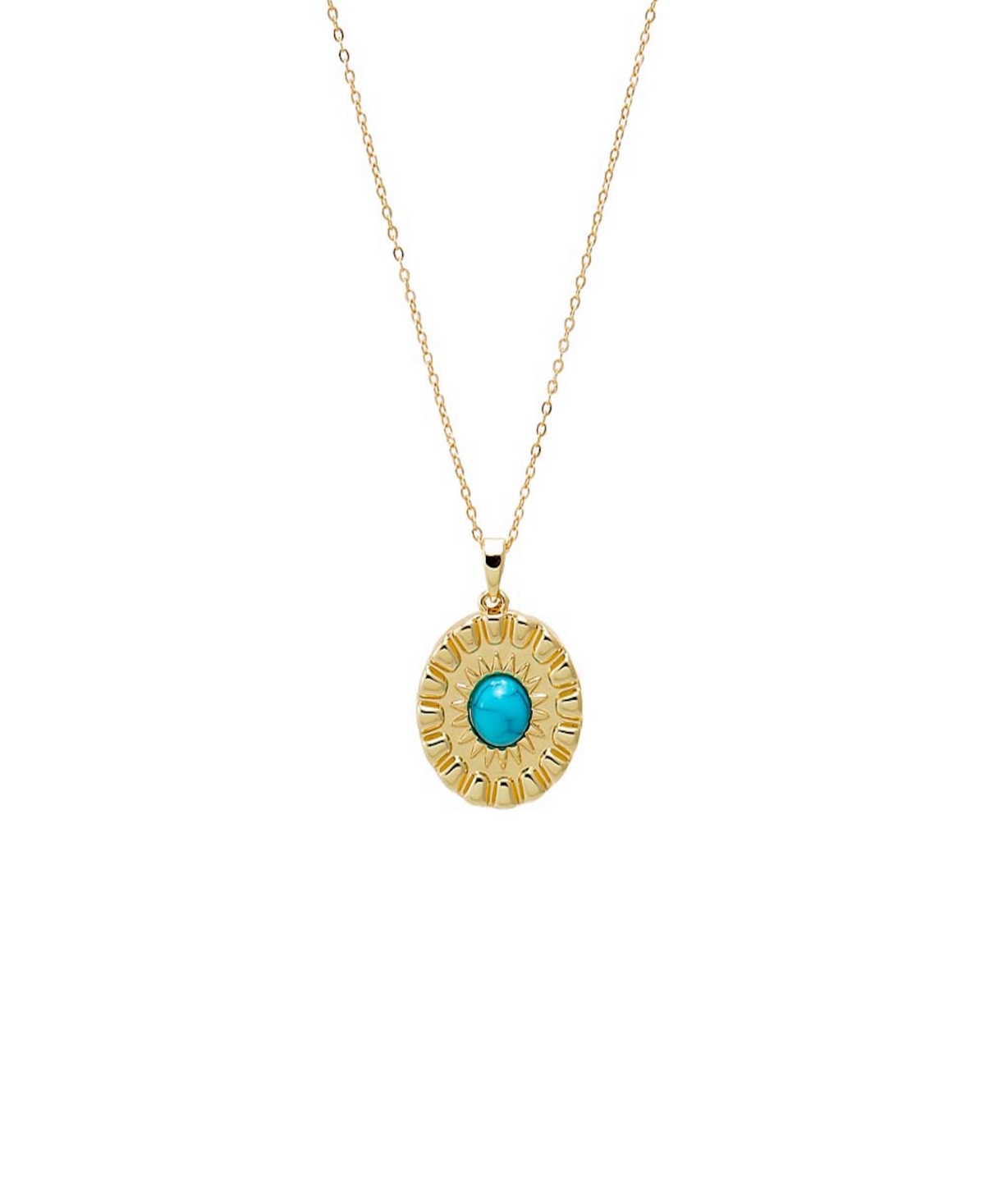 Click here for by Adina Eden Round Turquoise Stone Coin Necklace... prices