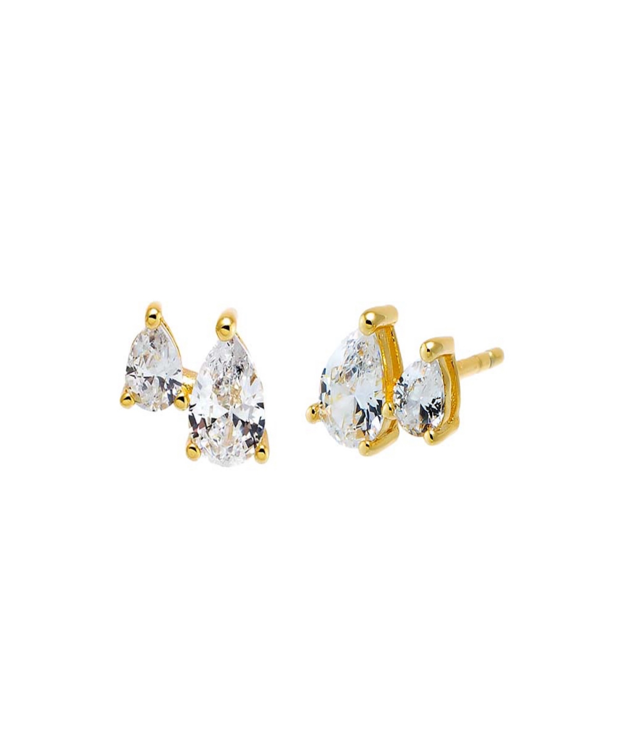 Click here for by Adina Eden Cubic Zirconia Double Pear Stud Earr... prices