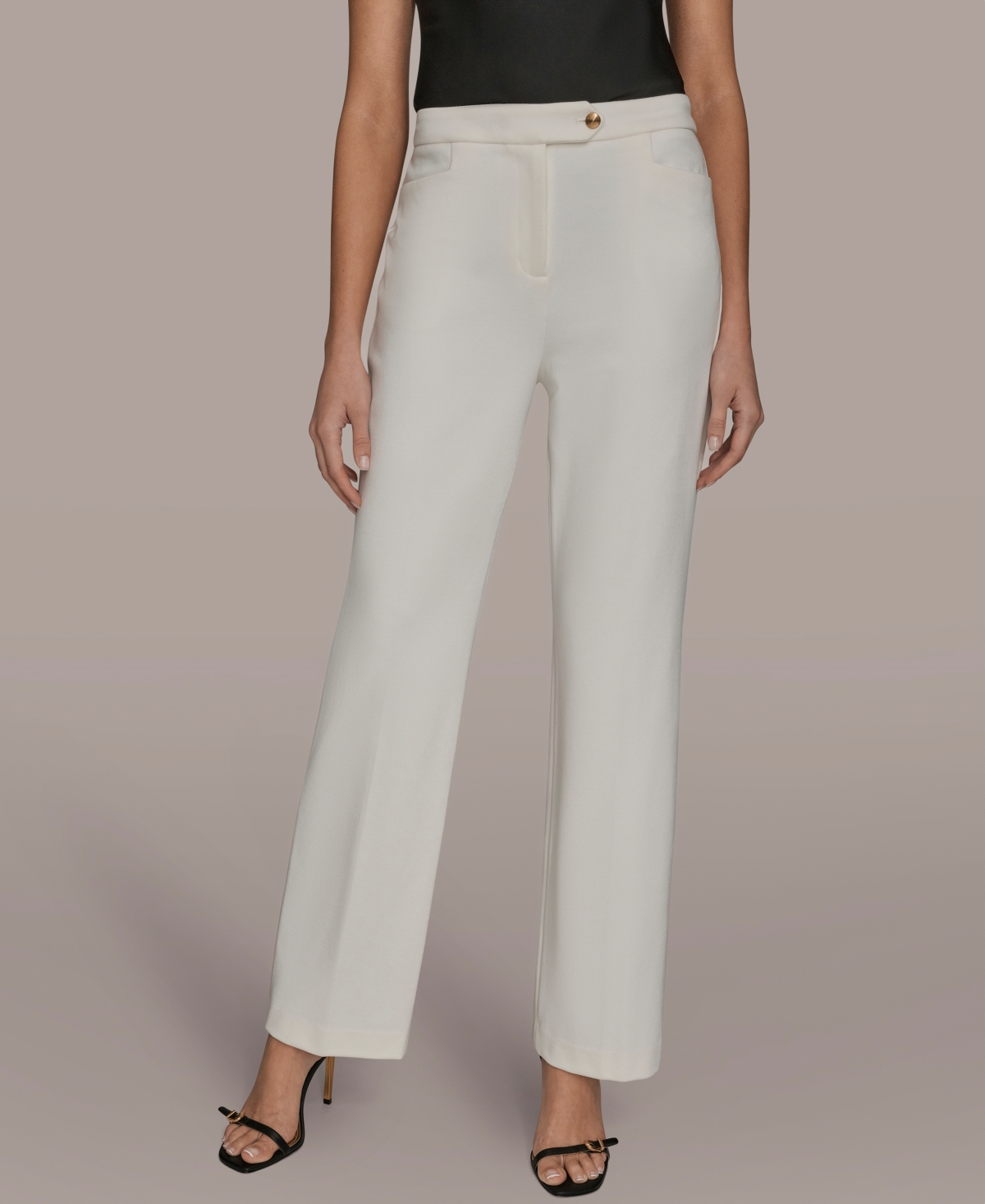 Click here for Donna Karan New York Womens Flared Mid-Rise Pants... prices