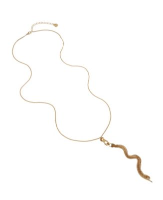 Steve Madden Gold Signature Logo Y Necklace - Macy's
