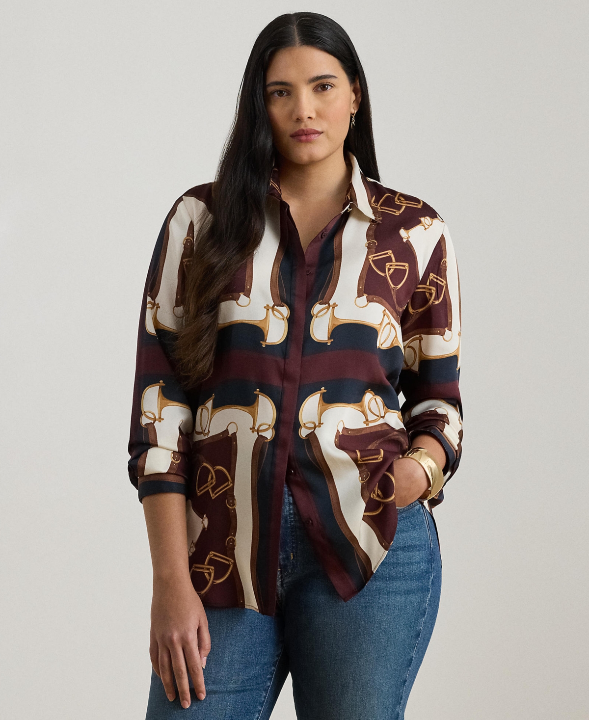 Click here for Lauren Ralph Lauren Plus Size Equestrian-Print Twi... prices