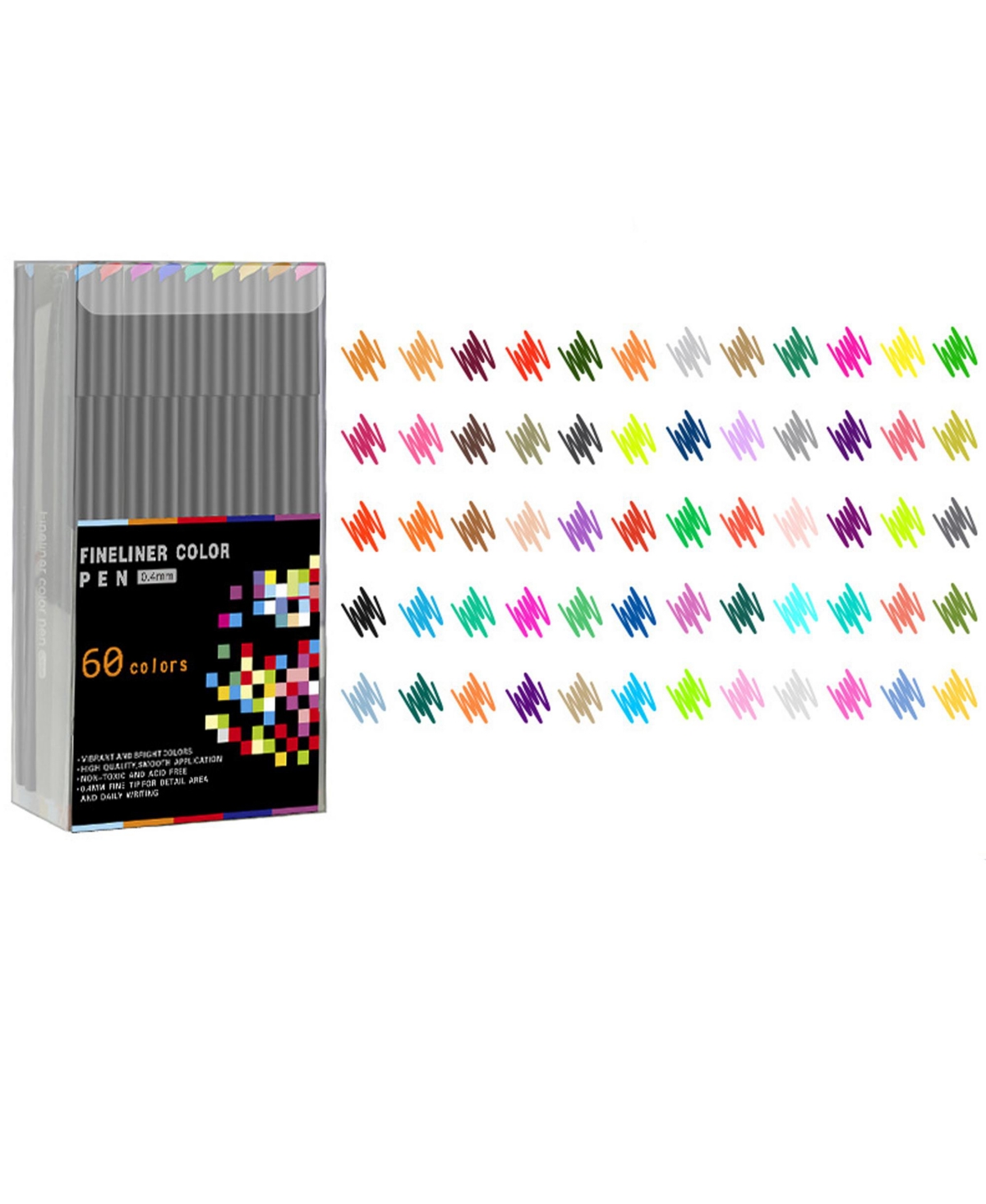 Click here for Htutwoo 60 Pcs Fineliner Color Pens Set  0.4MM Fin... prices